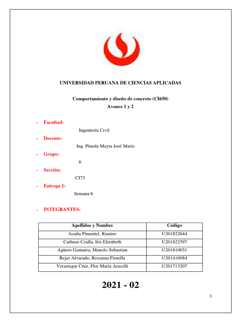 Ejemplo de Segundo Avance Diseño | PDF | Hormigón | Viga (Estructura)