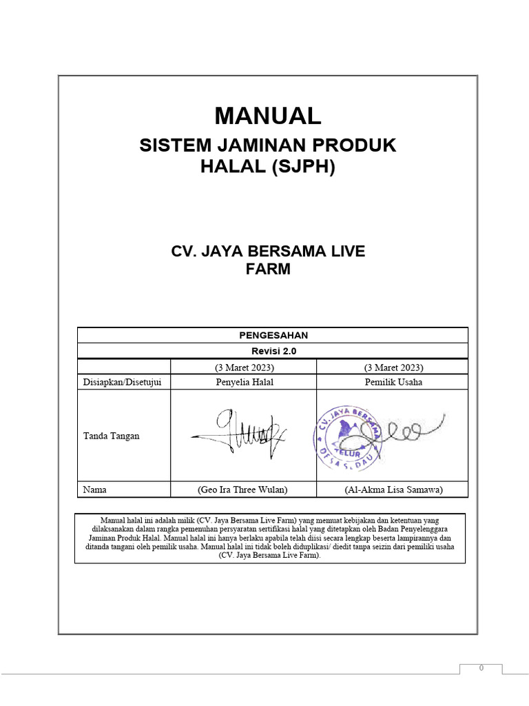 Manual SJPH BPJPH Mui Final | PDF