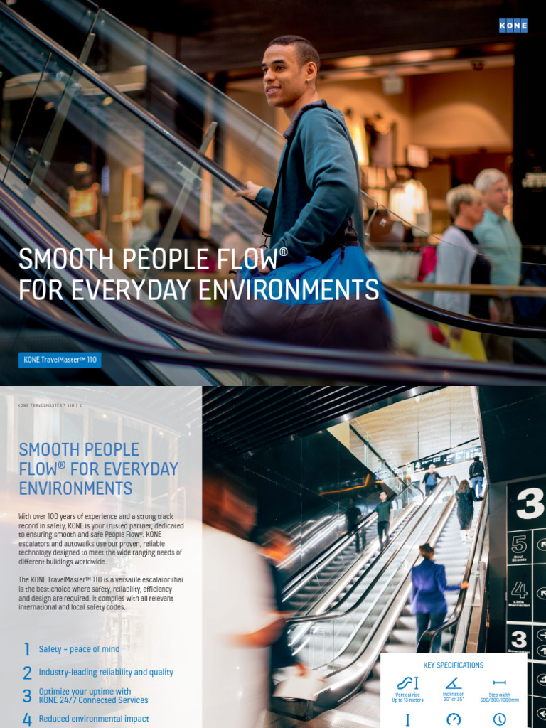 KONE TravelMaster 110-Brochure A4 Tcm59-18109 | PDF | Escalator ...