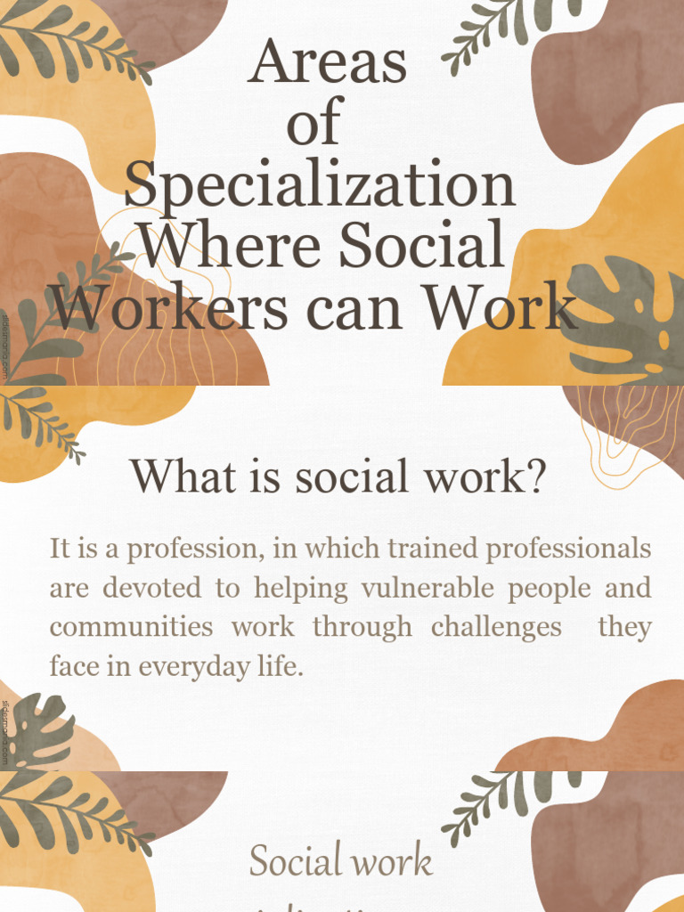 Social Work Specializations Explained | PDF