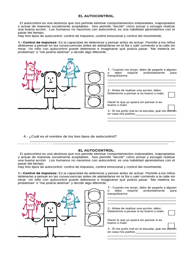 AUTOCONTROL | PDF | Sicología | Ciencias del comportamiento