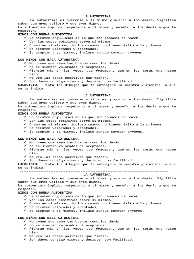 Cómo Fomentar la Autoestima en Niños | PDF | Autoestima | Psicología Social