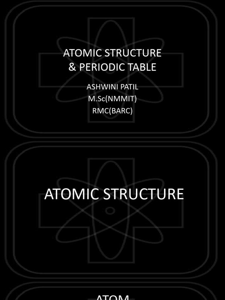 Atomic Stru & Periodic Table | PDF | Atomic Nucleus | Atoms