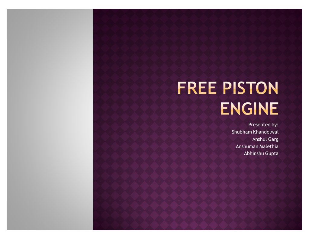 Free Piston Engine | PDF