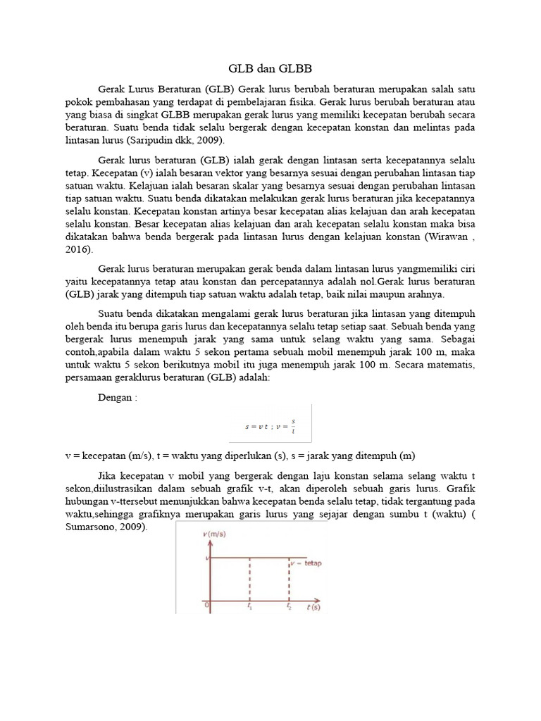 Gerak Lurus Beraturan o | PDF