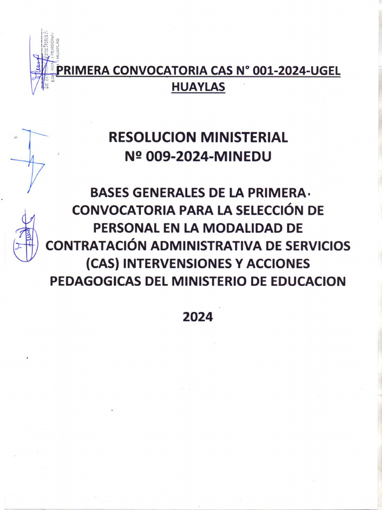 Personal en La Modalidad Cas Iap 2024 | PDF