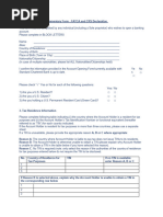 Fatca Crs Combined Self Declaration Form | PDF | Indemnity ...