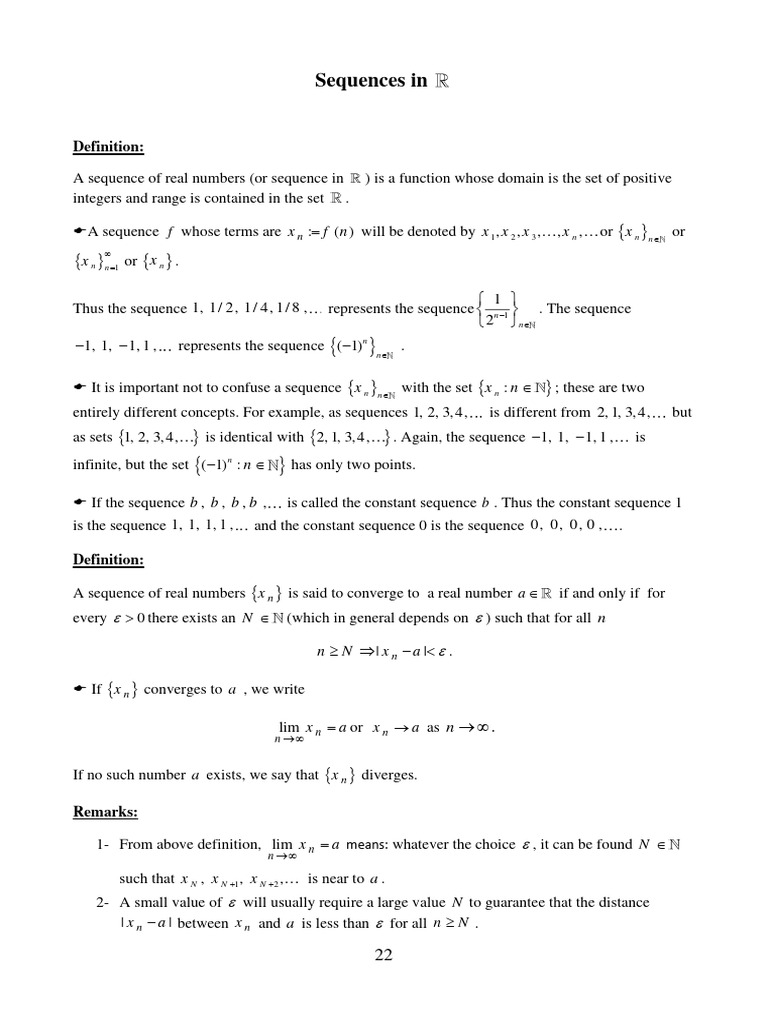 Lecature Real8 | Download Free PDF | Sequence | Limit (Mathematics)