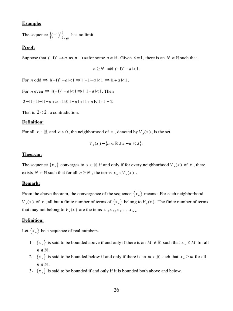 Lecture Real 2 | PDF | Limit (Mathematics) | Sequence
