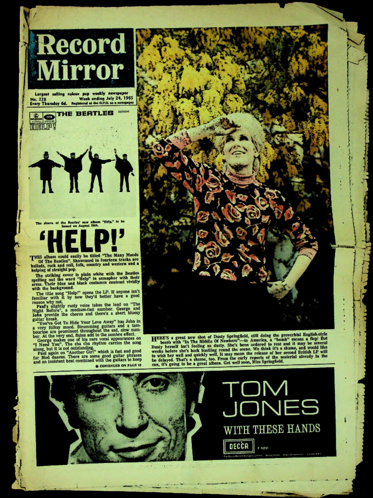 Record Mirror 1965 07 24 I | PDF | Sound Recording | Musicians