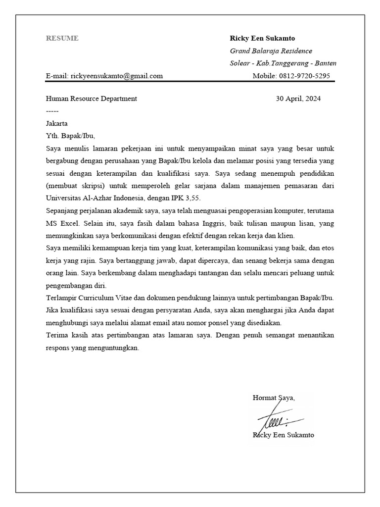 CV Ricky Een Sukamto-4 | PDF