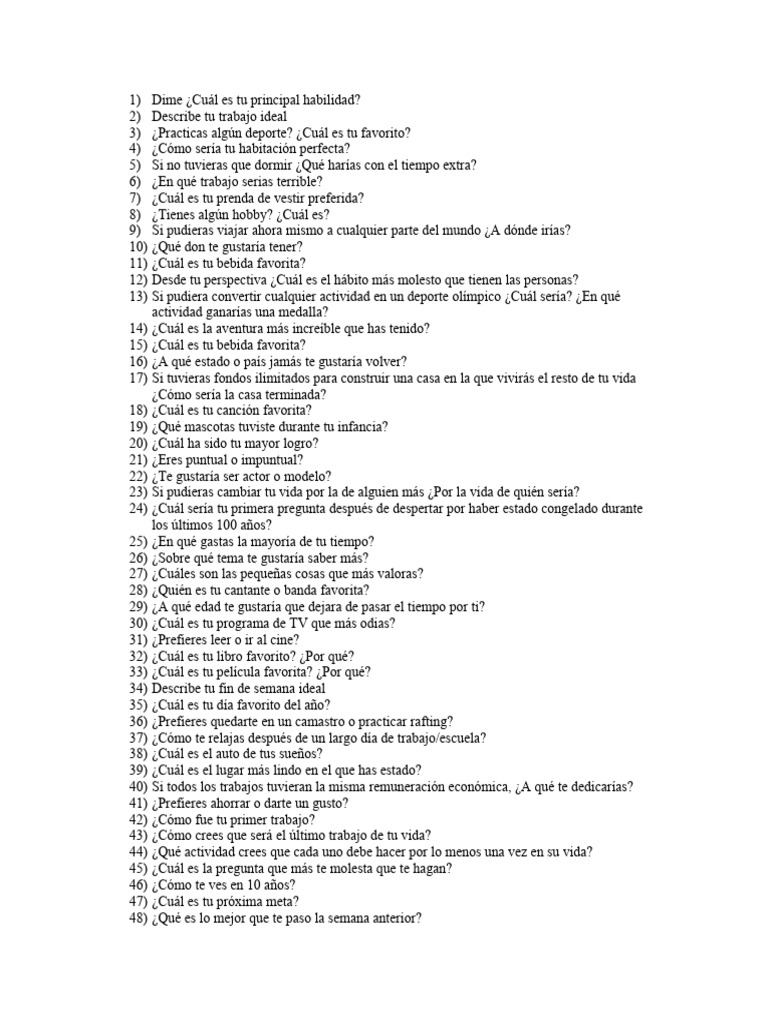 150 Preguntas Español | PDF