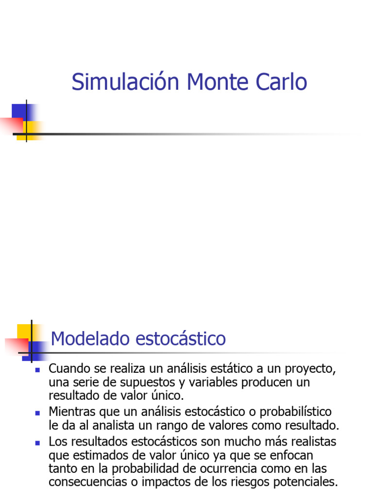 Oisistemas6b Simulacion Montecarlo | PDF | Método Monte Carlo | Estocástico