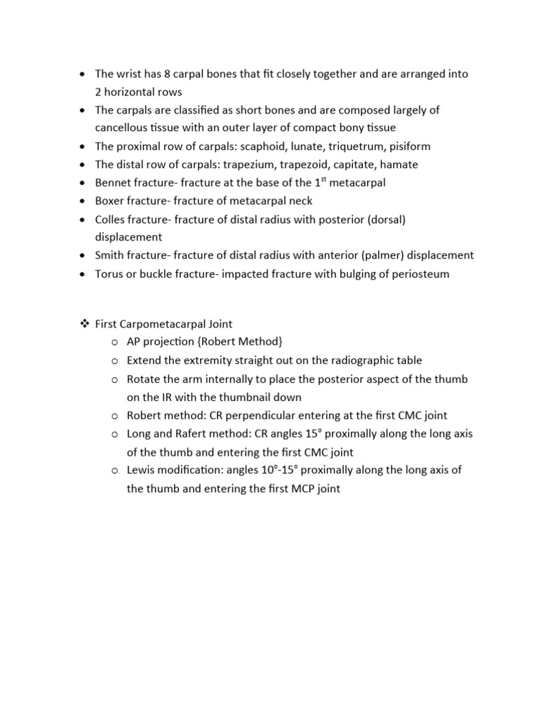 The Wrist | PDF | Anatomical Terms Of Location | Hand