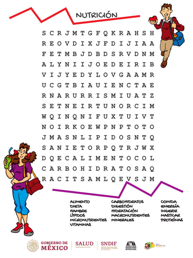 sopa de letras nutricion | PDF