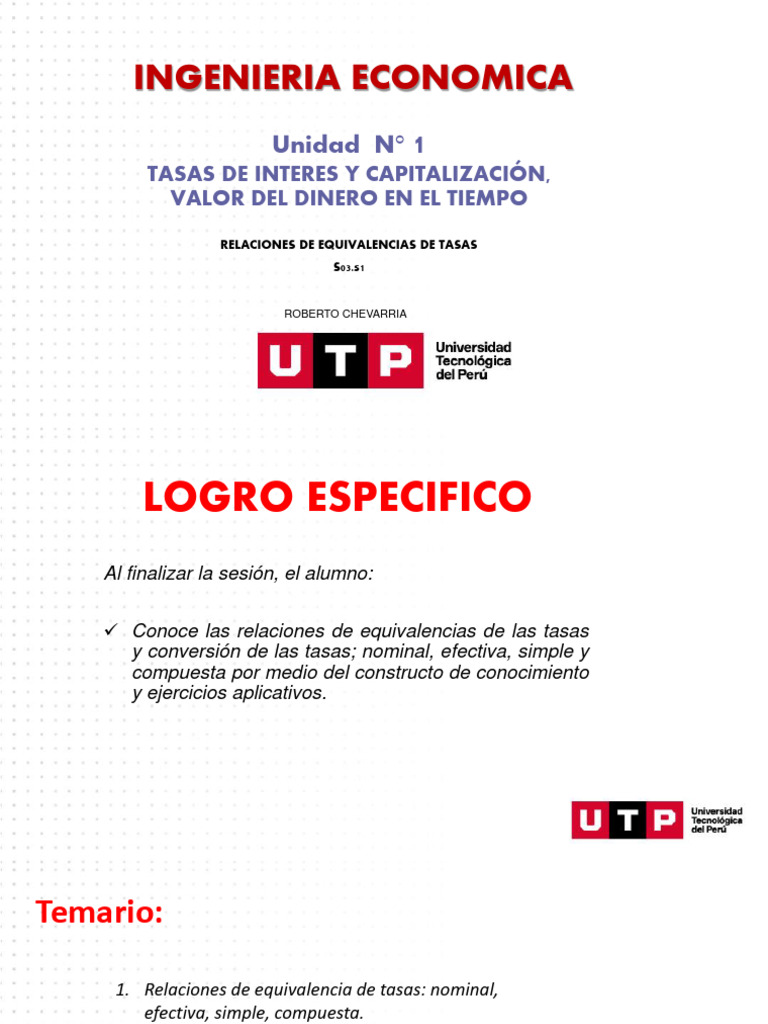Equivalencias de Tasas de Interés en Finanzas | PDF | Capitalización de ...