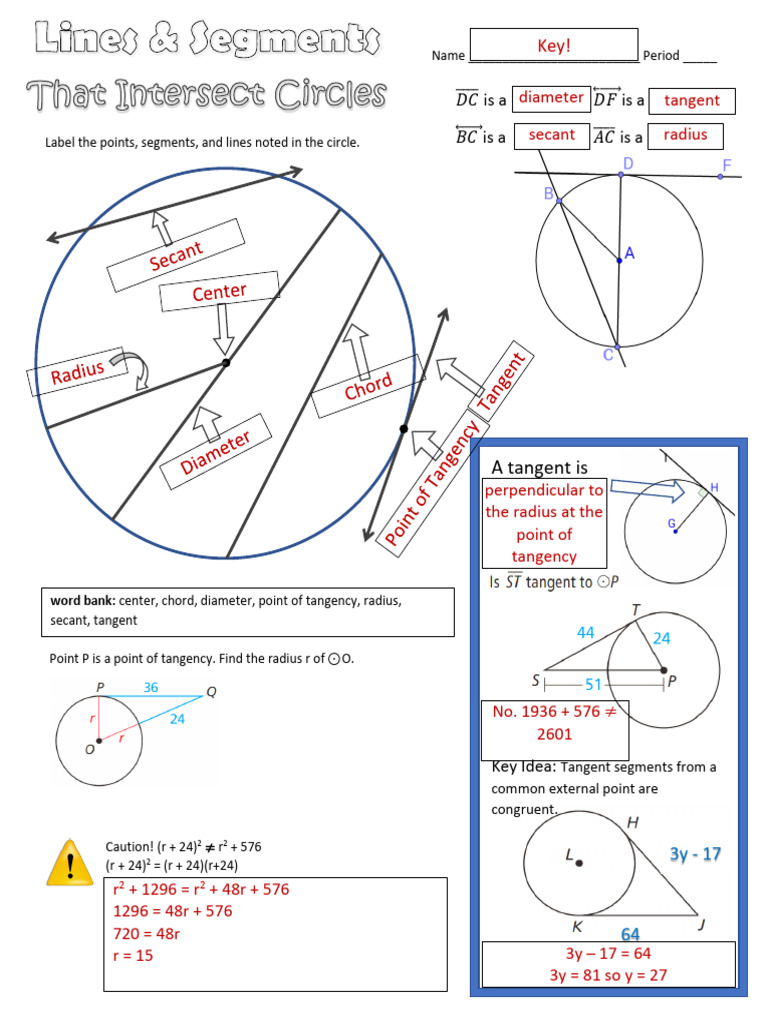 Week 4 Challenge Key | Download Free PDF | Tangent | Circle