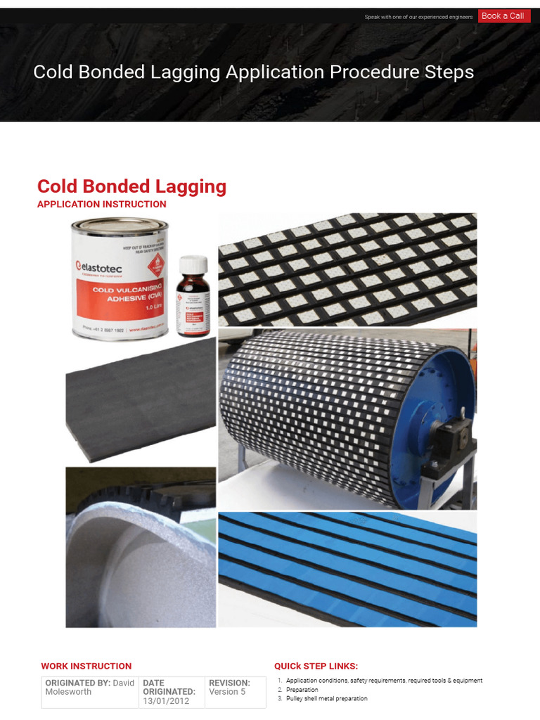 Cold Bonded Lagging Application Guide | PDF | Adhesive | Humidity