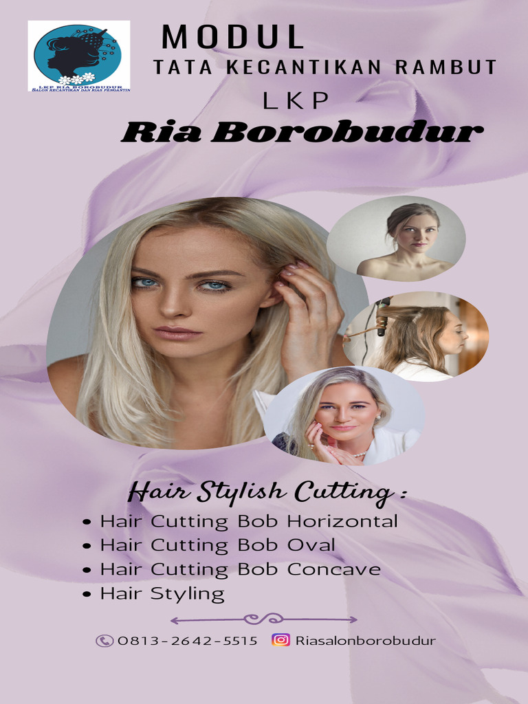Modul Pelatihan Penataan Rambut by Ria Salon Borobudur | PDF | Karier ...