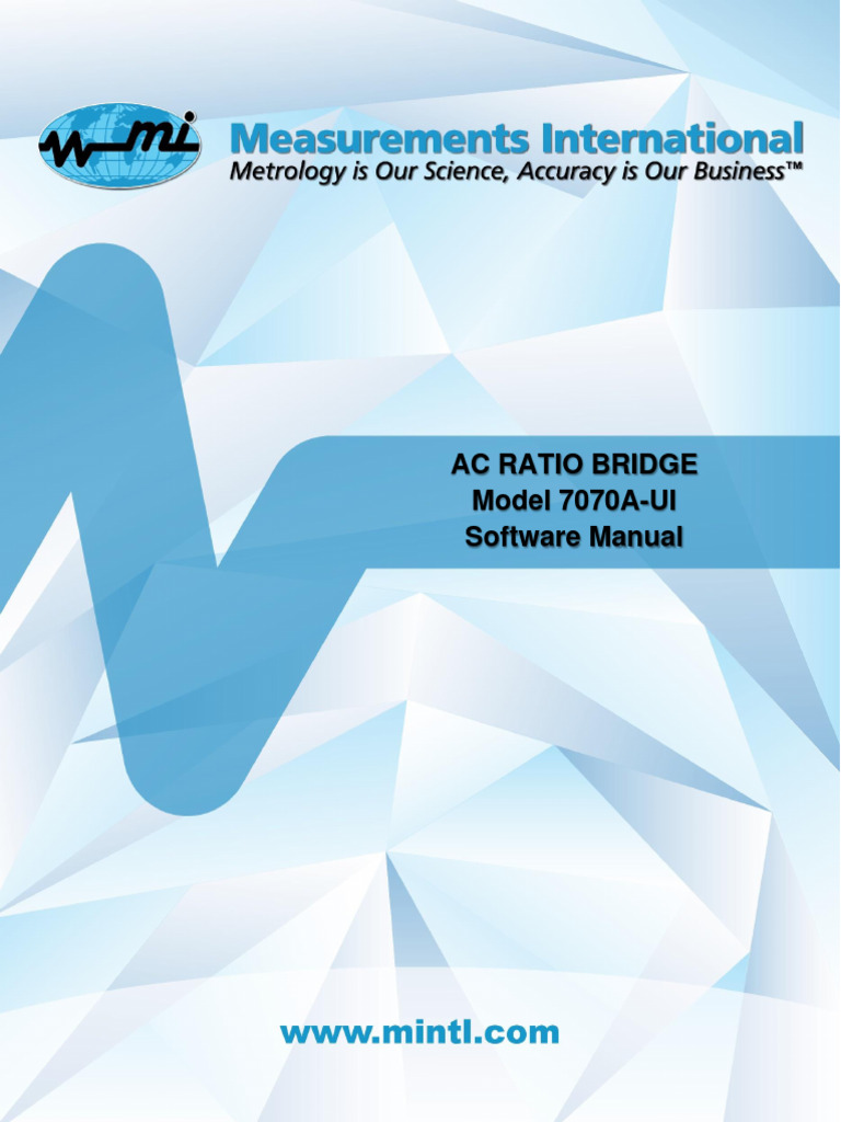 Ac Ratio Bridge Model 7070A-UI Software Manual | Download Free PDF ...