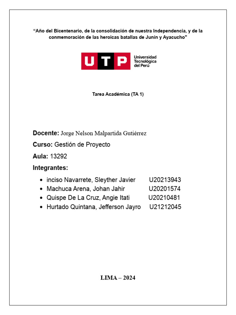 Gestion de Proyecto Grupal 2024 | Descargar gratis PDF | Scrum (desarrollo de software ...