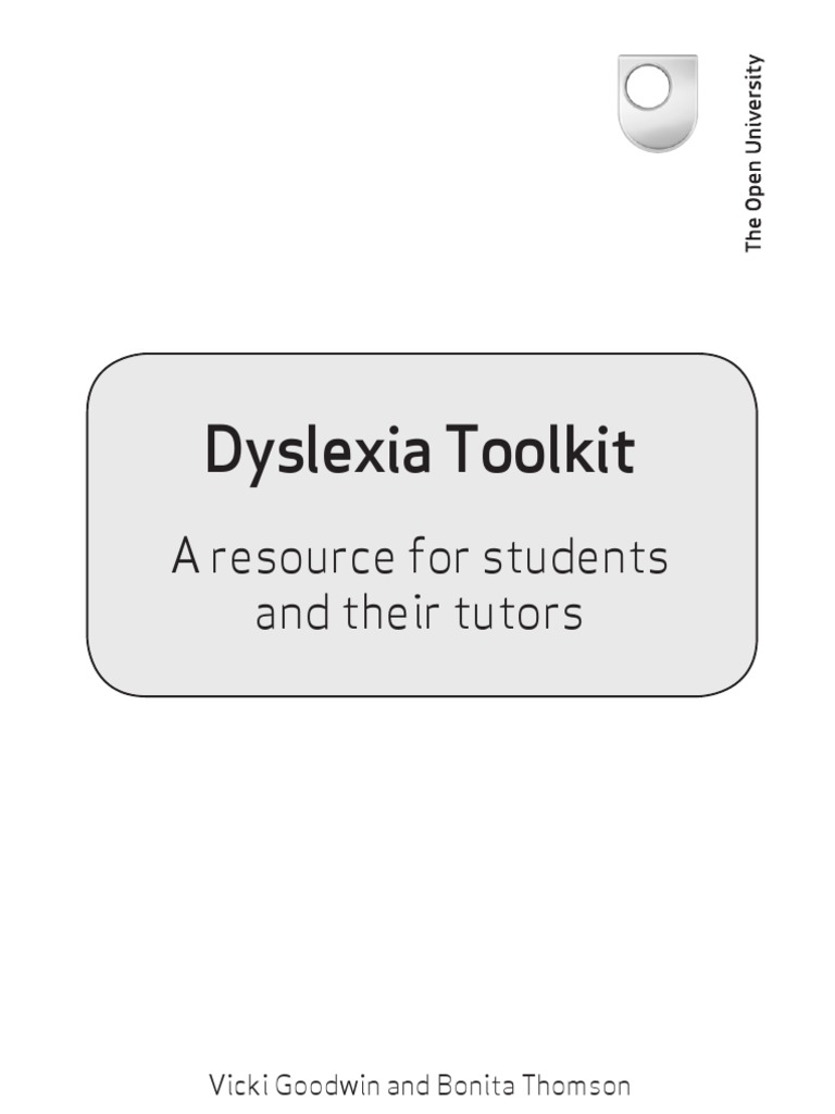 Dyslexia Toolkit: A Resource For Students and Their Tutors | PDF ...