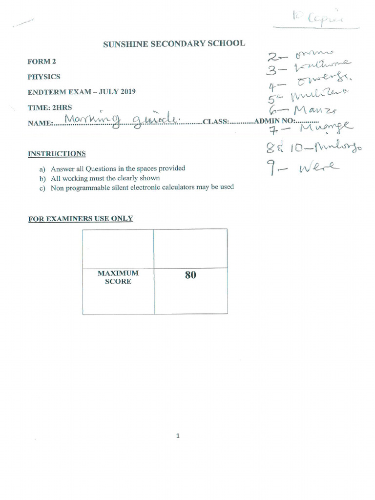 Physics f2 - Ms | PDF