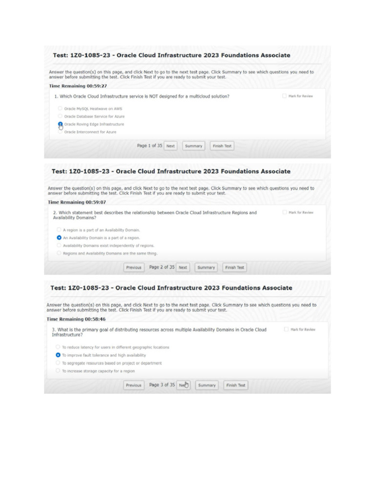 ORCL - Become An OCI Foundations Associate (2023) Final Exam | PDF