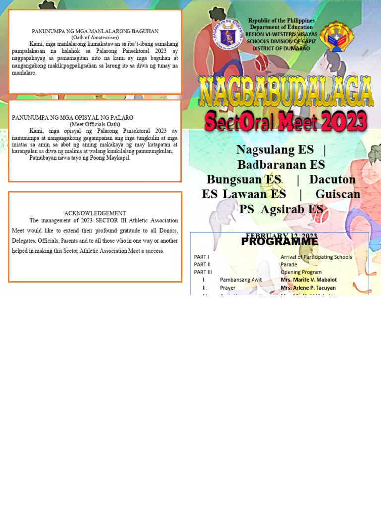 Sectoral 2023 Program Final | PDF