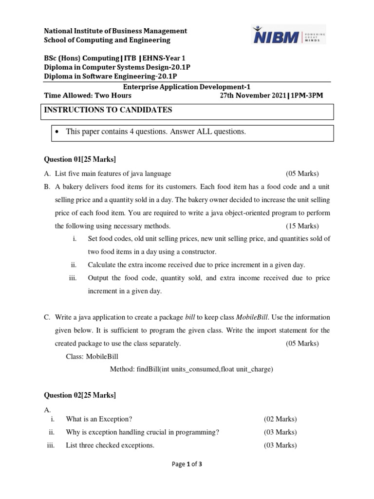 DSE 20.1P Enterprise Application Development-1 | PDF | Computer Program ...