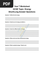 Year 7 Plant Cell Worksheet | PDF