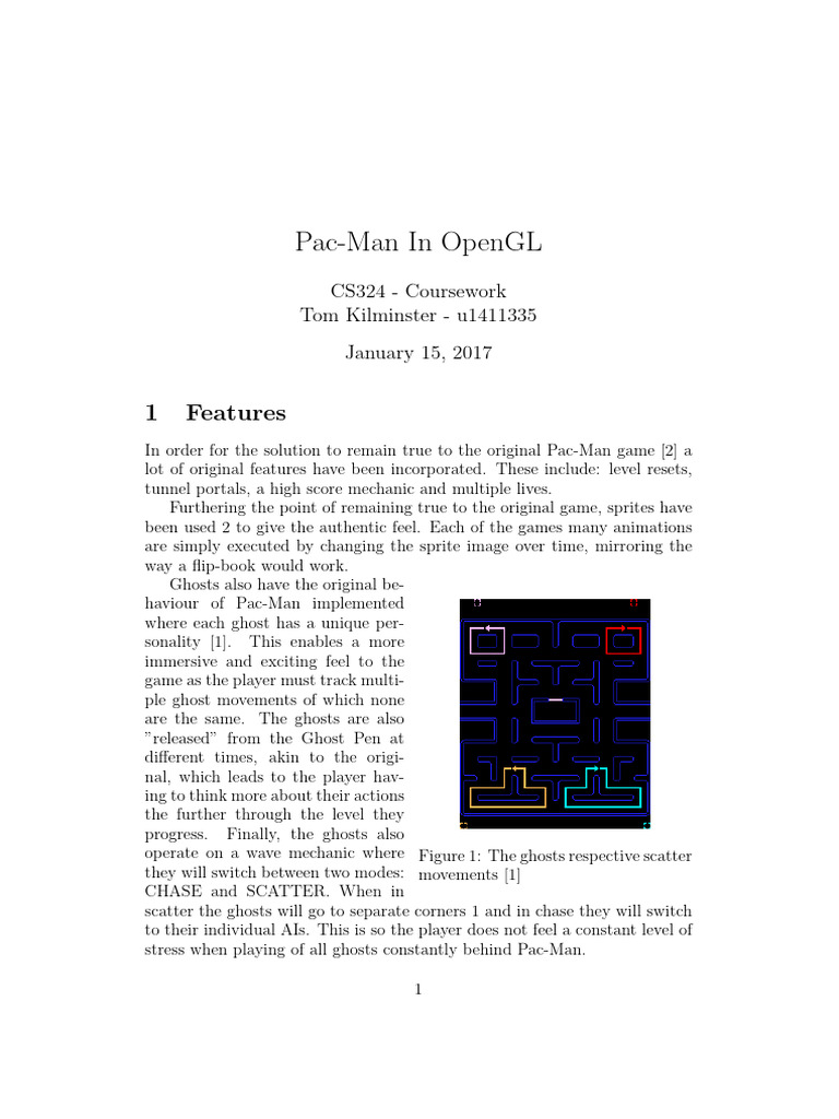 Pacman Report Pdf Texture Mapping Computing