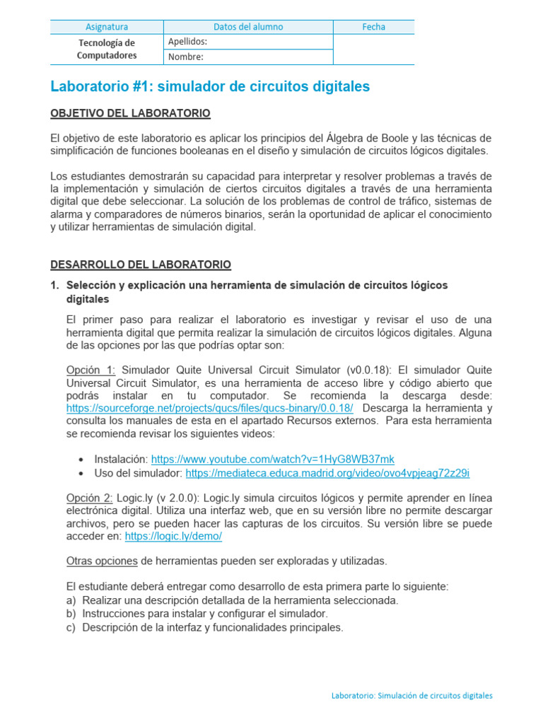 Simulador 3 | PDF | Álgebra de Boole | Enseñanza de matemática
