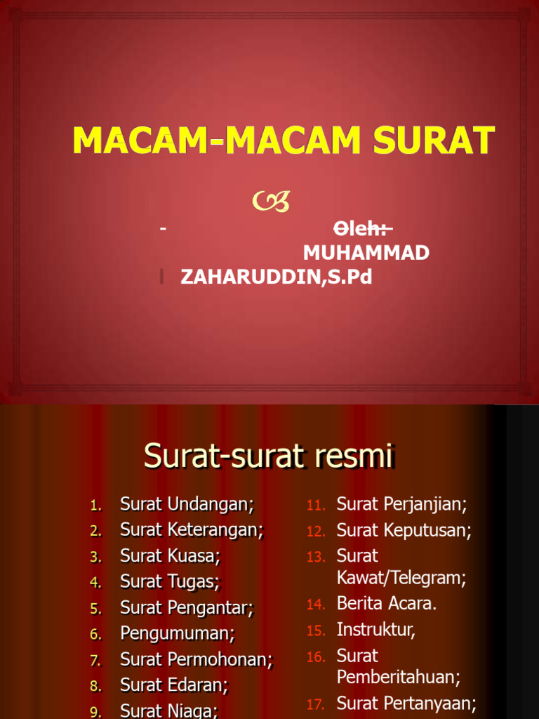 Macam-Macam Surat Resmi | PDF