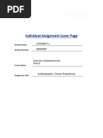 Individual Assignment Cover Page Template | PDF