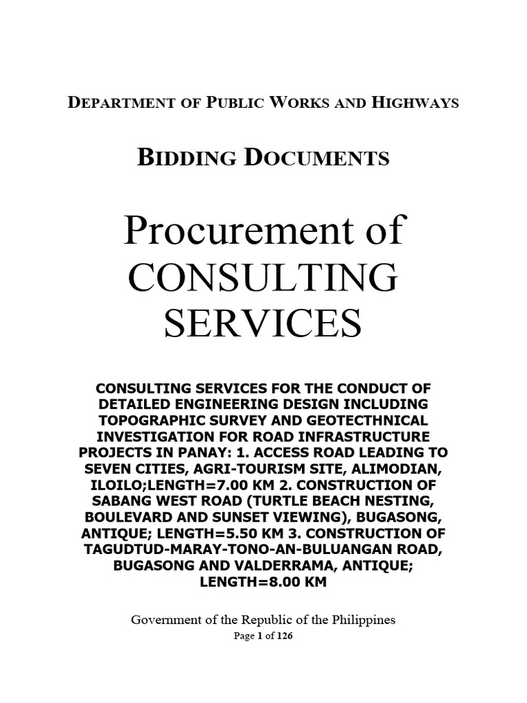 Procurement For Consultancy Services DPWH | PDF | Taxes | Request For Proposal