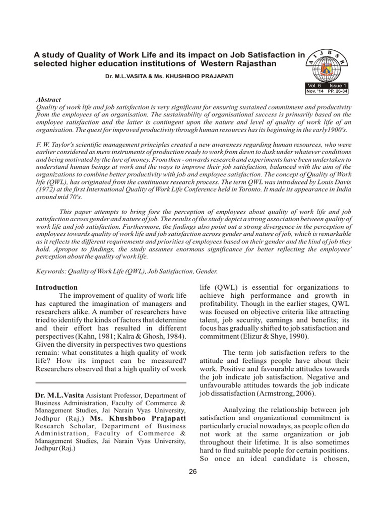 Final Yr Project Sample 1 | PDF | Job Satisfaction | Employment