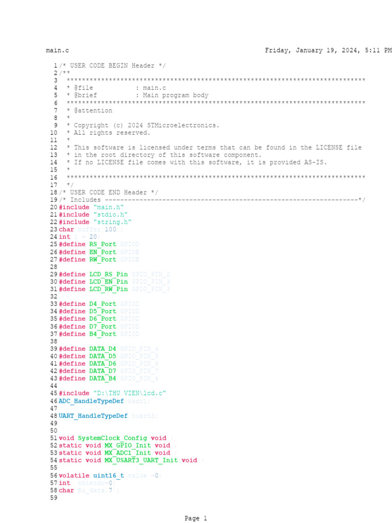 code giao tiep stm 32 với esp8266 điều khiển động cơ | Download Free PDF | Computer Science ...