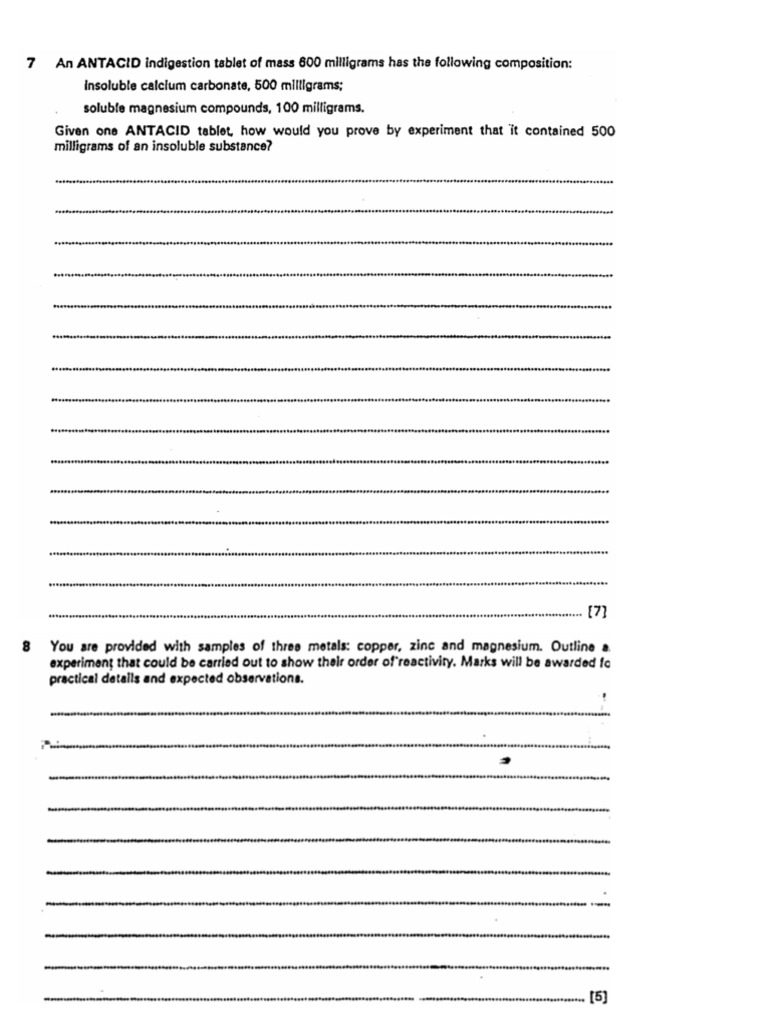 Alt Chemistry Worksheet | PDF