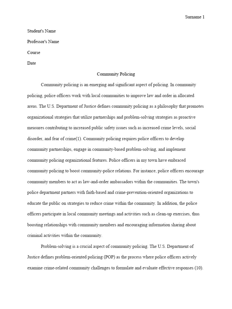 Community Policing: Enhancing Safety Together | PDF | Community ...