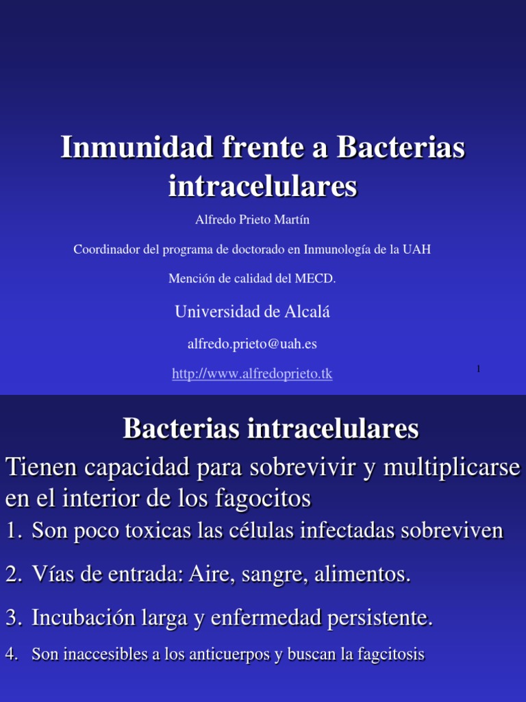 Inmunidad a Bacterias Intracelulares | PDF | Fagocito | Sistema inmune