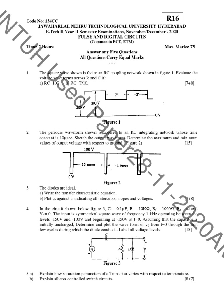 Pulse and Digital Circuits Q1 | PDF | Electrical Circuits | Electronic Circuits