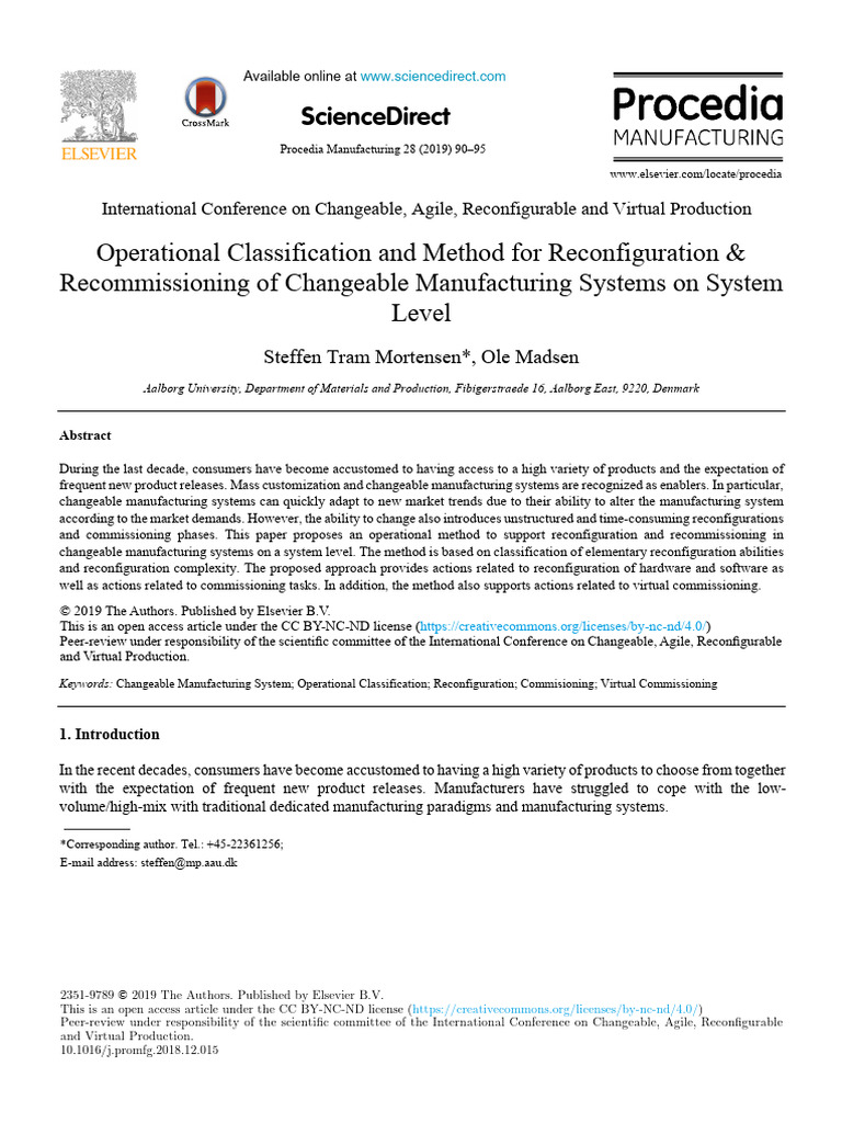Operational Classification and Method For Reconfiguration ...