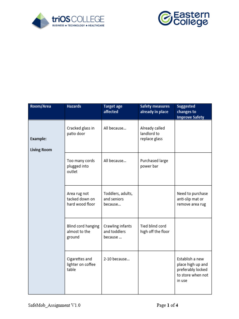 Assignment Chart - Take Home Assignment | PDF | Home | Room