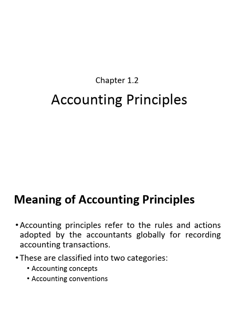 1.2 Accounting Principles | PDF | Equity (Finance) | Accounting