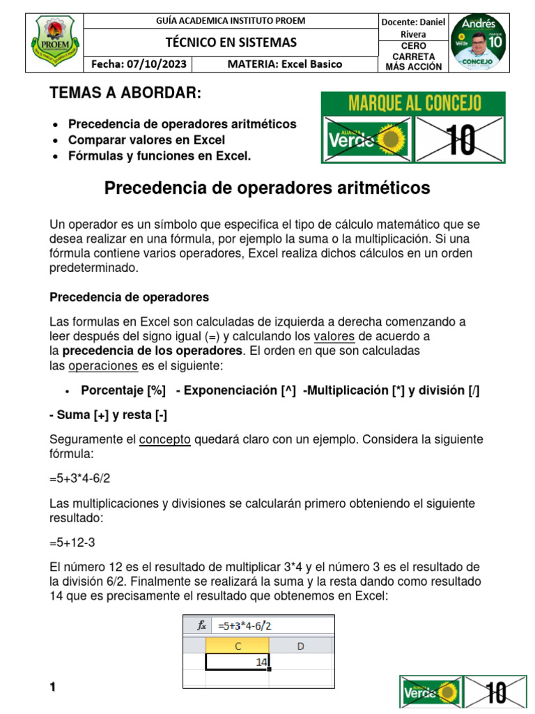 Basico Excel 2 | PDF | Microsoft Excel | Multiplicación