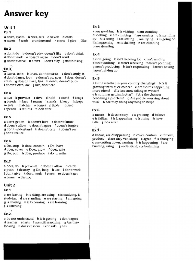 U1,2 - Ans Key | PDF