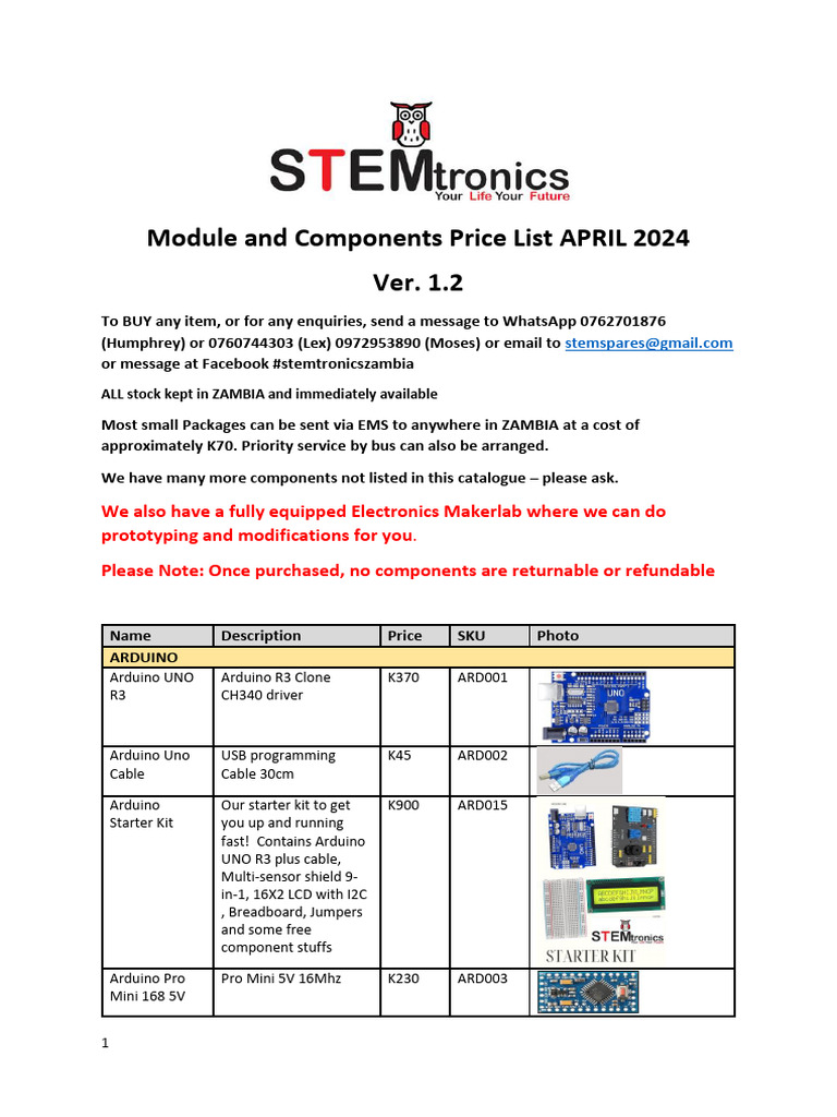 April 2024 Electronics Price List | PDF | Amplifier | Electric Motor