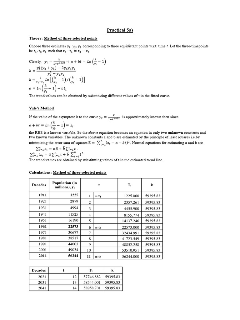 Fitting Of A Logistic Curve Trend Line Pdf Least Squares Ordinary Least Squares