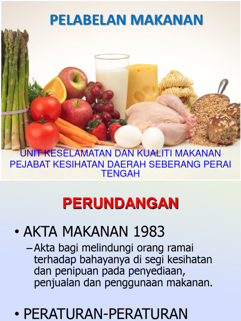 Panduan Pelabelan Makanan Malaysia | PDF